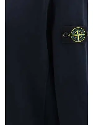 Stone Island Crewneck Cotton Sweatshirt - Blue