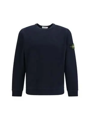 Stone Island Crewneck Cotton Sweatshirt - Blue