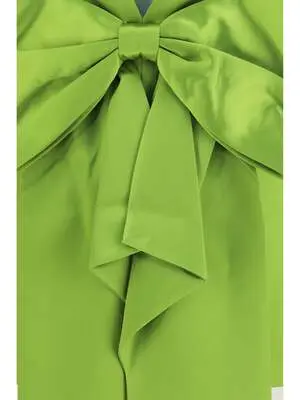 SELF-PORTRAIT Satin Bow Mini Dress