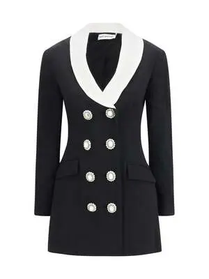 SELF-PORTRAIT Mini Blazer Dress - Black