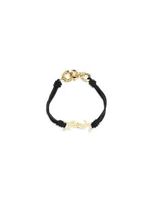 Saint Laurent Cassandre Multi-wrap Bracelet - Black
