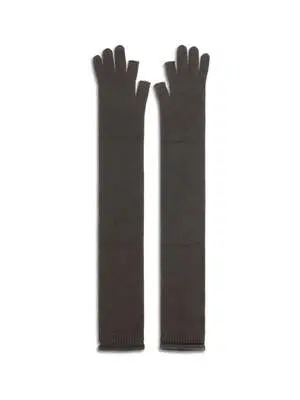 Rick Owens Long Fingerless Gloves - Gray