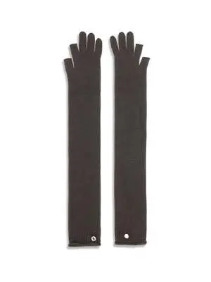 Rick Owens Long Fingerless Gloves - Gray