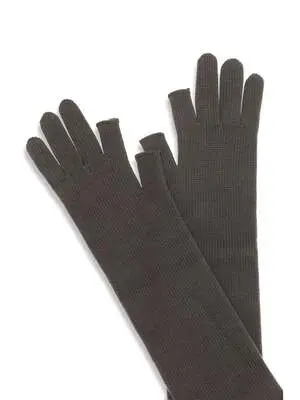 Rick Owens Long Fingerless Gloves - Gray