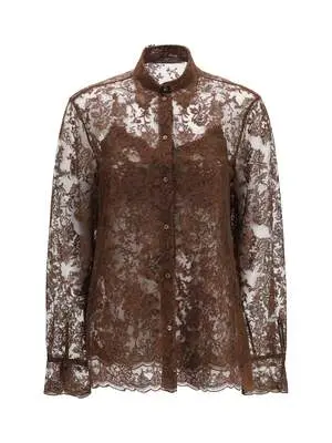 ERMANO SCERVINO Ermanno Scervino Lace Shirt - Brown