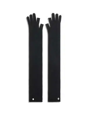 Rick Owens Fingerless Long Gloves - Black