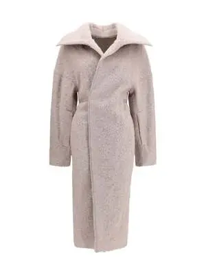 Rick Owens Dracucollar Belted Coat - Pink