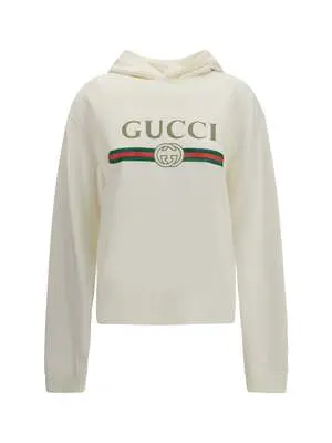 Gucci Cotton And Cashmere Jersey Hoodie - White