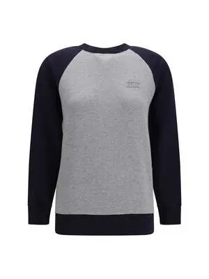 Miu Miu Bicolor Crewneck Sweatshirt - Multicolor