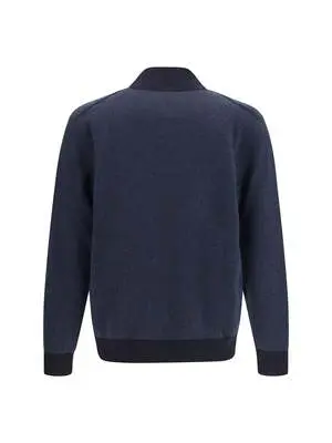 Loro Piana Roadster Cashmere Quarter Zip Sweater - Blue