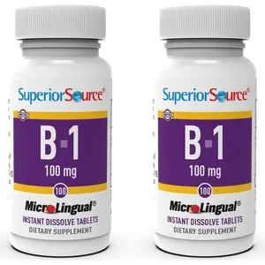 SUPERIOR SOURCE Vitamin B1 Thiamin Instant Dissolve Microlingual Tablets - White