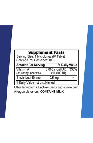 SUPERIOR SOURCE Vitamin A Fast-dissolve Microlingual Tablets
