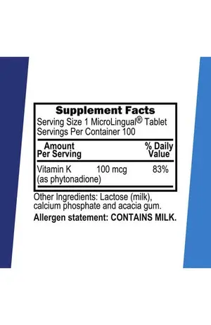 SUPERIOR SOURCE Vitamin K Sublingual Dissolving Tablets