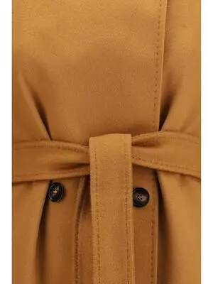 Max Mara Double Breasted Wool Coat - Cream