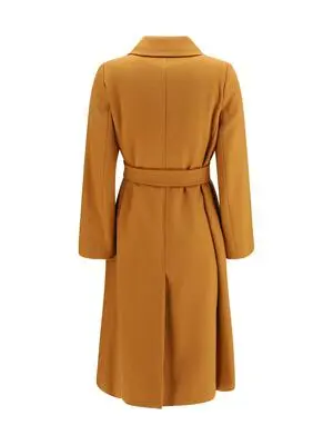 Max Mara Double Breasted Wool Coat - Cream