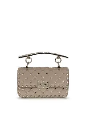 Valentino Garavani Small Rockstud Spike Shoulder Bag - Cream