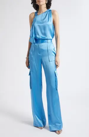 Ramy Brook Danielle One-shouldered Satin Top