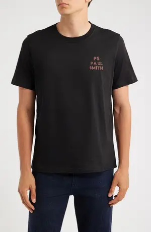 Paul Smith Logo Organic Cotton T-shirt - Black