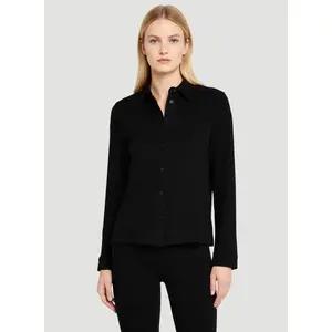 Majestic Filatures French Terry Long Sleeve Shirt Jacket - Noir