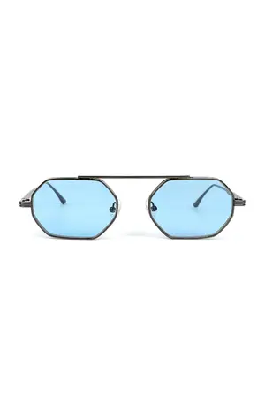 COSSINO Magari 51mm Metal Frame Octagon Sunglasses - Blue