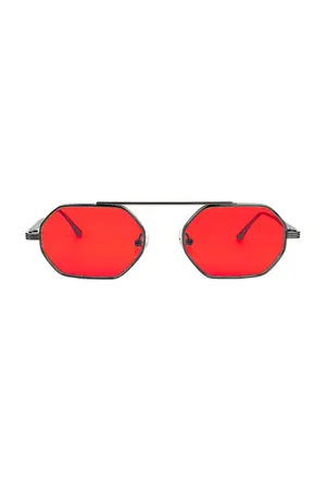 COSSINO Magari 51mm Metal Frame Octagon Sunglasses - Red