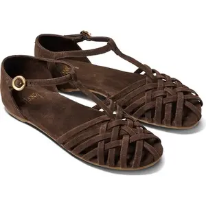 Beek Wren Leather Sandal - Coffee