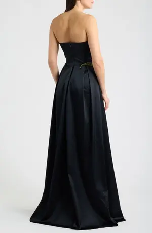 Chiara Boni La Petite Robe Lucyla Embellished Strapless Gown