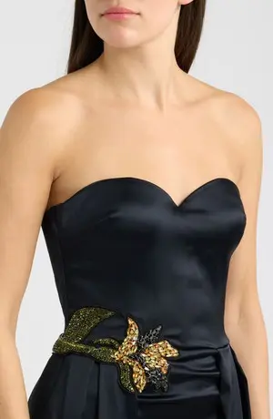 Chiara Boni La Petite Robe Lucyla Embellished Strapless Gown