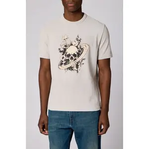 Paul Smith Skull Floral Graphic T-shirt - Grey