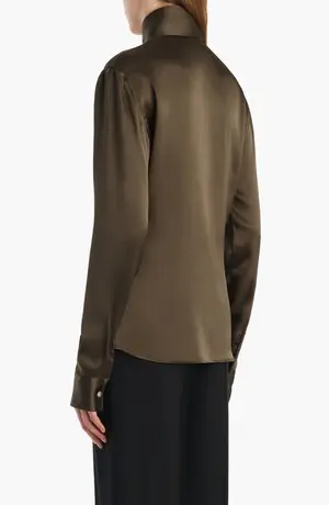 Khaite Ivy Silk Button-up Shirt