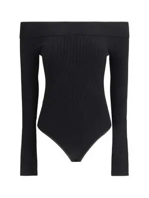Alaïa Off-shoulder Bodysuit - Black