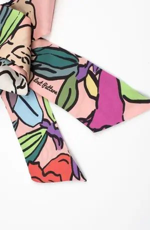 LOST PATTERN Azalea Skinny Silk Scarf
