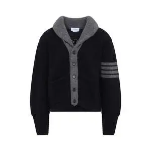 Thom Browne 65 Jersey Collar Cardigan - Blue