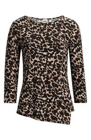 Anne Klein Print Asymmetric Top
