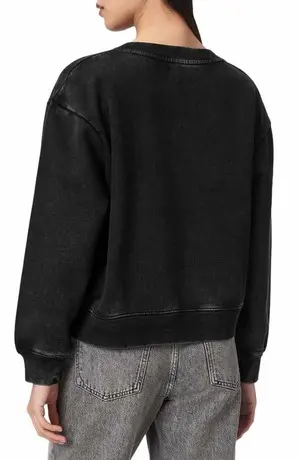 ALLSAINTS Crystal & Chain Embellished Sweatshirt