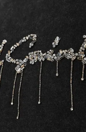 ALLSAINTS Crystal & Chain Embellished Sweatshirt