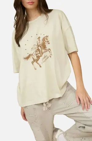 J.O.A. Rodeo Western Relaxed Cotton T-shirt