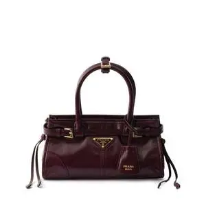 Prada Bonnie Leather Mini Tote Bag - Red