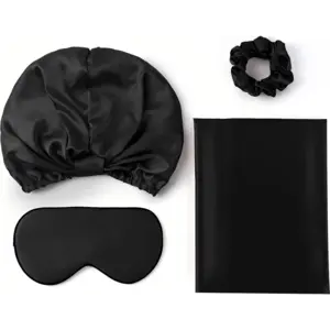 SILKSILKY 4-piece Mulberry Silk Set Black