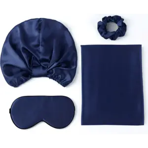 SILKSILKY 4-piece Mulberry Silk Set Dark Blue
