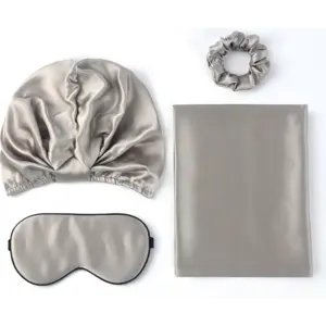 SILKSILKY 4-piece Mulberry Silk Set Gray