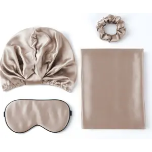 SILKSILKY 4-piece Mulberry Silk Set Khaki