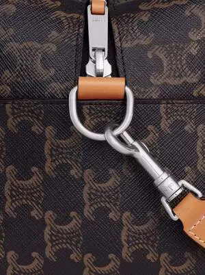 Celine Take Away Crossbody Bag In Triomphe Canvas And Calfskin - Multicolor