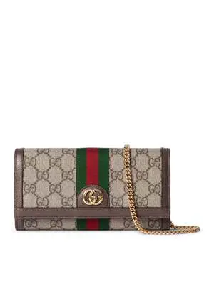Gucci Ophidia Wallet With Chain - Cream