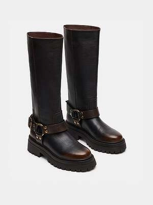 Pink Steve Madden Everest Boots - Brown