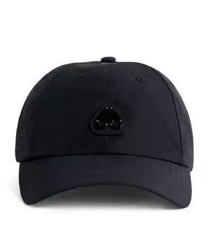 Moose Knuckles Cotton Baseball Cap With Logo Detail - Black