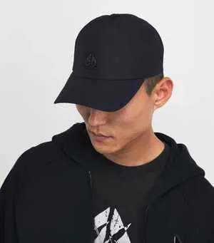 Moose Knuckles Cotton Baseball Cap With Logo Detail