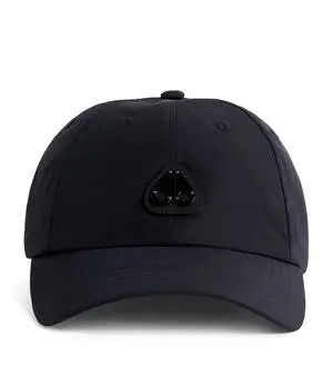 Moose Knuckles Cotton Baseball Cap With Logo Detail - Black