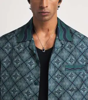 Casablanca Silk Radiating Monogram Shirt
