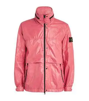 Stone Island Nylon 3l-tc Hooded Jacket - Red